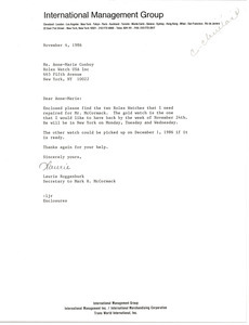 Letter from Laurie Roggenburk to Anne-Marie Conboy - Digital Commonwealth