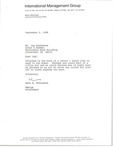 Letter from Mark H. McCormack to Jay Rosenbaum - Digital Commonwealth