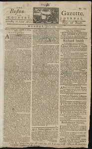 The Boston-Gazette, and Country Journal, 27 July 1767 - Digital ...