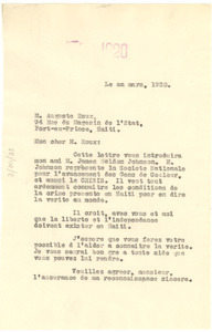 Letter from W. E. B. Du Bois to Auguste Roux - Digital Commonwealth