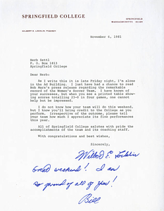 Letter from Wilbert E. Locklin to Herbert Zettl (November 6, 1981 ...