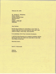 Letter Mark H. McCormack to Gordon H. Shingleton - Digital Commonwealth