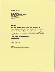 Letter from Mark H. McCormack to R. Paul Ziff - Digital Commonwealth