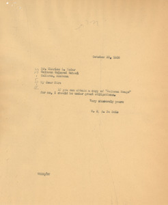 Letter from W. E. B. Du Bois to Calhoun Colored School - Digital ...
