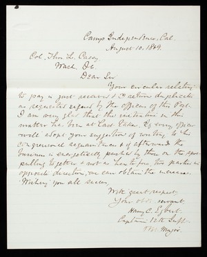 Captain Harry C. Egbert, August 10, 1869 - Digital Commonwealth