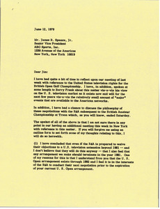 Letter from Mark H. McCormack to Jim Spence - Digital Commonwealth