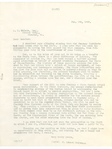 Letter from G. Edward Dickerson to A. D. McDade - Digital Commonwealth