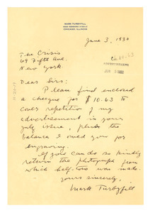 Letter from Mark Turbyfill to Crisis - Digital Commonwealth