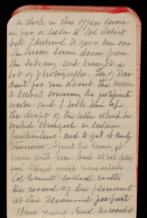 Thomas Lincoln Casey Notebook, December 1890-February 1891, 55, a clerk ...
