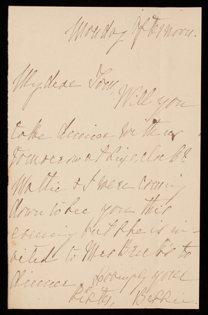 [Elizabeth Goodale Casey Scott] to Thomas Lincoln Casey, September 22 ...