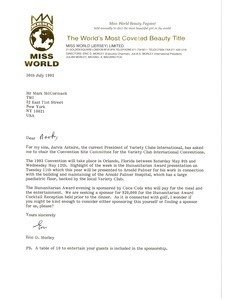 Letter from Eric D. Morley to Mark H. McCormack - Digital Commonwealth