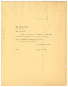 Letter from W. E. B. Du Bois to Progressive Party of New Jersey ...