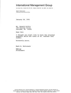 Letter from Mark H. McCormack to Donald Giffin - Digital Commonwealth