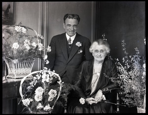 J. Whitcomb Brougher with unidentified woman and flowers - Digital ...