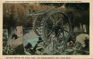 Simple pump units for shower baths and water supply at Pine Beach on ...