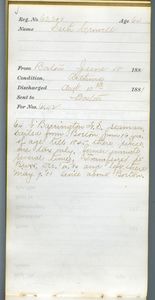 Tewksbury Almshouse Intake Record: Crowell, Seth - Digital Commonwealth