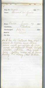 Tewksbury Almshouse Intake Record: McGuire, Bernard - Digital Commonwealth