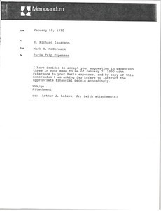 Memorandum from Mark H. McCormack to H. Richard Isaacson - Digital ...