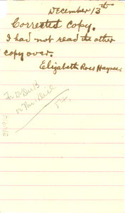 Letter from Elizabeth Ross Haynes to W. E. B. Du Bois - Digital ...
