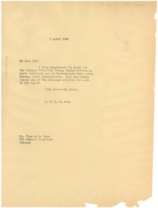 Letter from W. E. B. Du Bois to Ulysses S. Keys - Digital Commonwealth