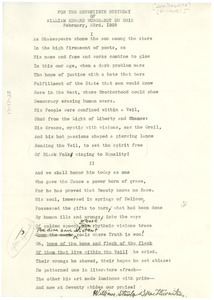 Poem for the seventieth birthday of William Edward Burghardt Du Bois ...