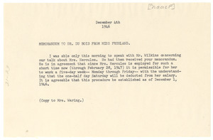 Memorandum from Catherine Freeland to W. E. B. Du Bois - Digital ...