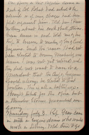 Thomas Lincoln Casey Notebook, June 1890-October 1890, 10, One Sperry a ...