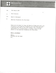 Memorandum from Mark H. McCormack to Rick Isaacson - Digital Commonwealth