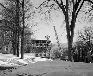 Studying in Sawyer Library - Digital Commonwealth