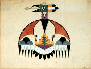 Untitled watercolor by Romando Vigil (Tse Ye Mu) [1971.35R] - Digital ...