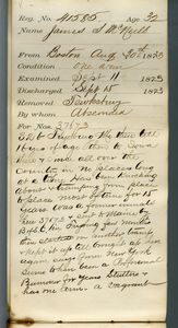 Tewksbury Almshouse Intake Record: McNeill, James S. - Digital Commonwealth