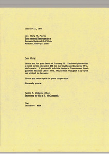 Letter from Judy A. Chilcote to Mary W. Pierce - Digital Commonwealth