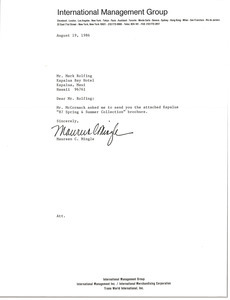 Letter from Maureen C. Mingle to Mark Rolfing - Digital Commonwealth