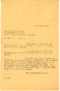 Letter from W. E. B. Du Bois to Frances Hoggan - Digital Commonwealth