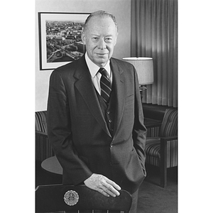 Portrait of President Kenneth G. Ryder in an office - Digital Commonwealth