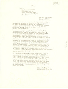 Letter from Interdenominational Ministerial Alliance to Chicago ...