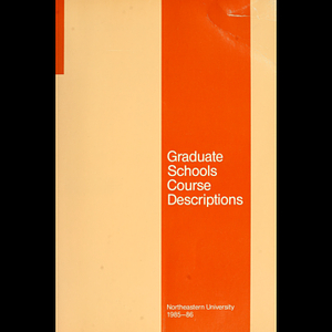 Course catalog. 1985-1986, graduate schools course descriptions ...