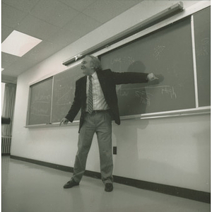 Jack Levin, professor of sociology standing at the blackboard - Digital ...