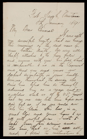 [Henry] C. Hodges, Jr. to Thomas Lincoln Casey, January 8, 1891 ...