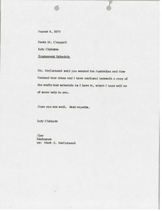 Memorandum from Judy Chilcote to Sarah M. Chappell - Digital Commonwealth