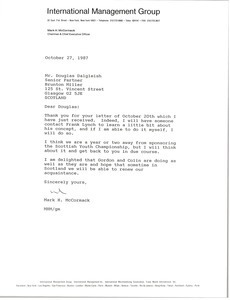 Letter from Mark H. McCormack to Douglas Dalgleish - Digital Commonwealth