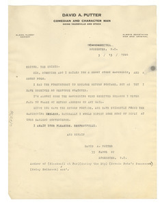 Letter from David A. Putter to Editor of the Crisis - Digital Commonwealth