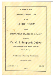 W. E. B. Du Bois lecture program - Digital Commonwealth