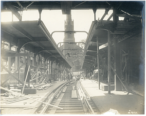 Dudley Street Station progress on east incline - Digital Commonwealth