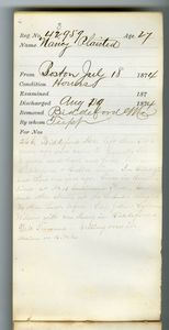 Tewksbury Almshouse Intake Record: Plaisted, Nancy - Digital Commonwealth