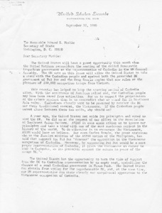 Letter concerning the United Nations reconsiders seating the exiled ...
