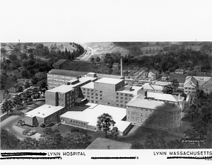 Lynn Hospital, aerial view, 1964 - Digital Commonwealth