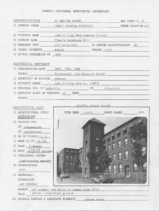 Shaffer Street, 33 - John Pilling Shoe Company Factory - Digital ...