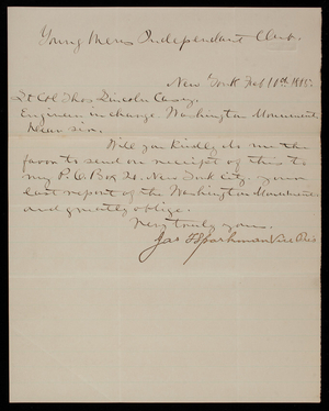 [James] Sparkman to Thomas Lincoln Casey, February 10, 1885 - Digital ...