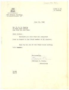Letter from Sigma Pi Phi Xi Boulé to W. E. B. Du Bois - Digital ...